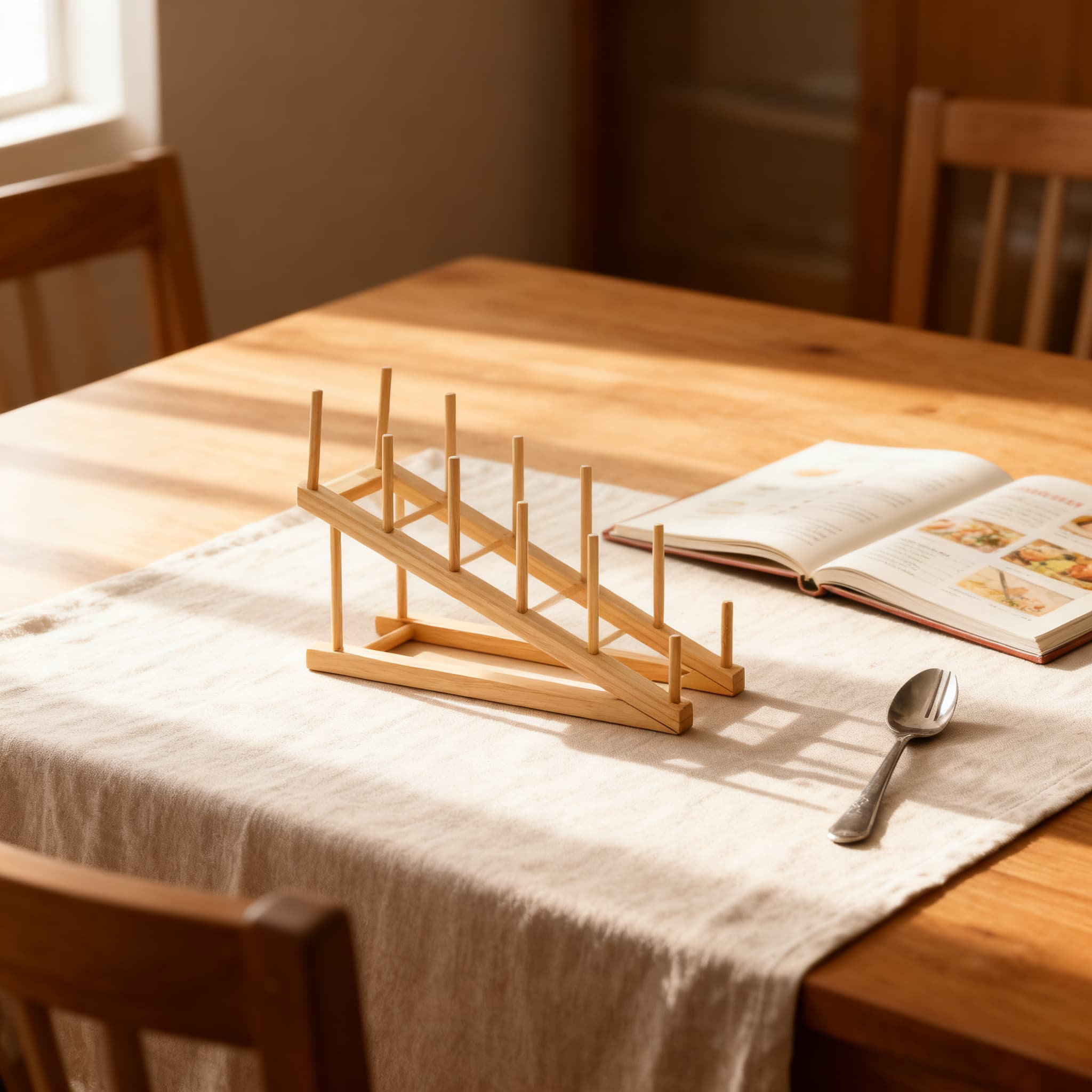 CQSXYF Bamboo Dish Drying Rack & Organizer, 2-Pack 5-Slot Countertop ...