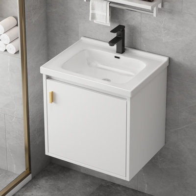 Ebern Designs 18" Small Bathroom Vanity Set, Single Wall Mounted ...