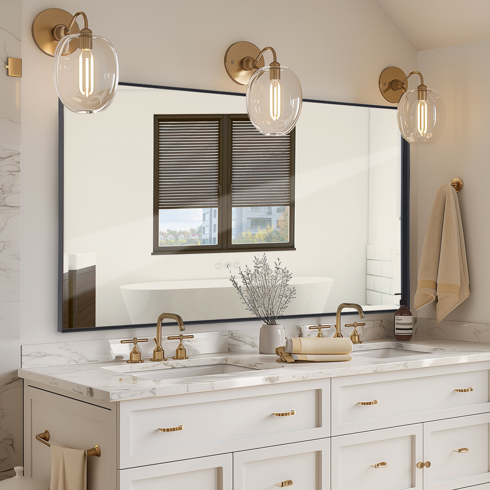 Ebern Designs Rectangular Wall Mirrors, Vertical or Horizontal | Wayfair