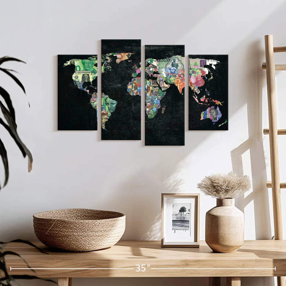 Trinx Keiri World Map Currencies | Wayfair