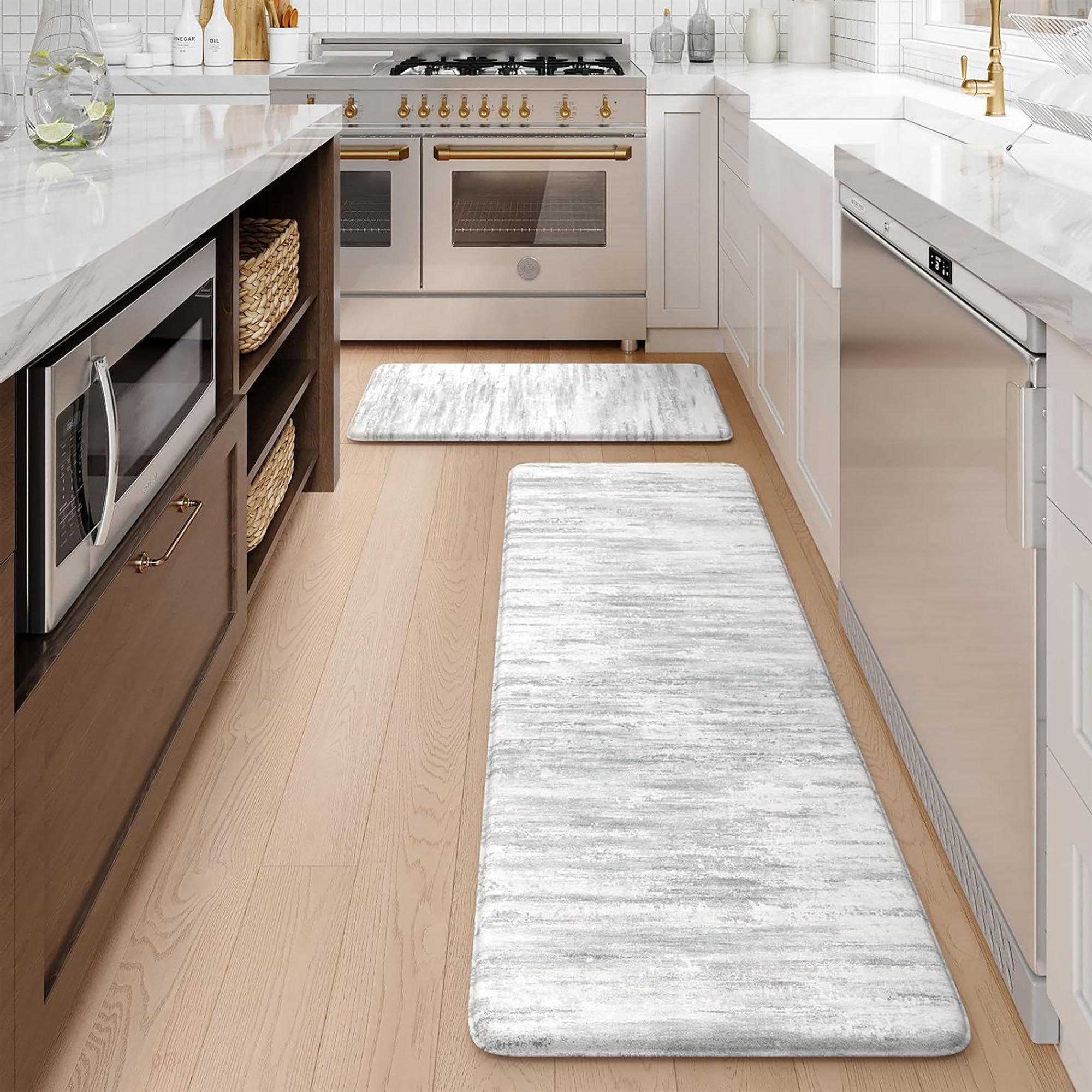 17 Stories Anti Fatigue Kitchen Mats For Floor, Abstract Farmhouse ...