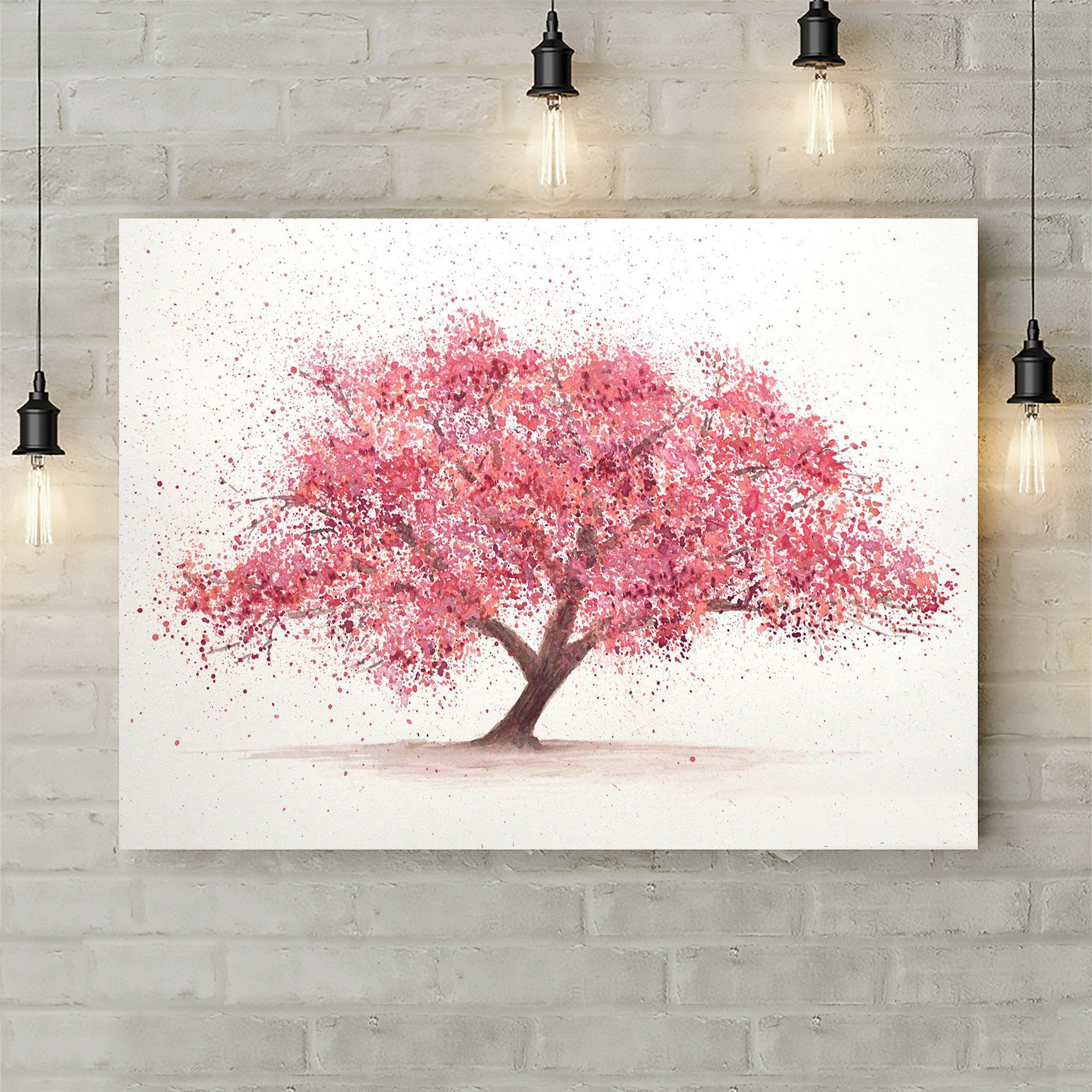 Latitude Run Cherry Tree Blossom - Wrapped Canvas Painting Print ...
