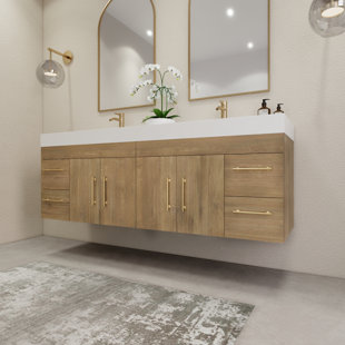 Wall Mounted & Floating 72 Inch Vanities | Wayfair