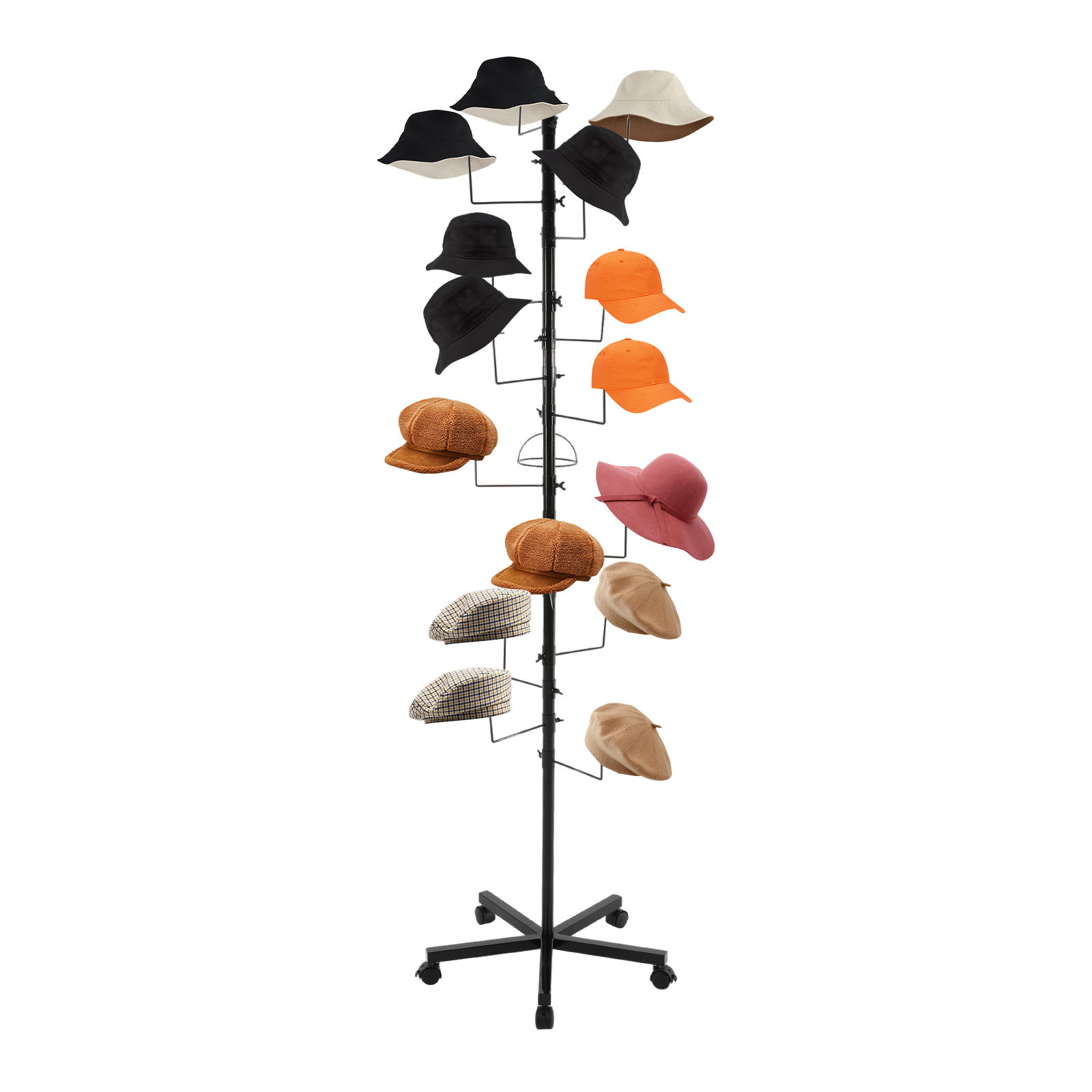 Everly Quinn Freestanding Hat Rack Hat Display Rack Golden & Reviews ...