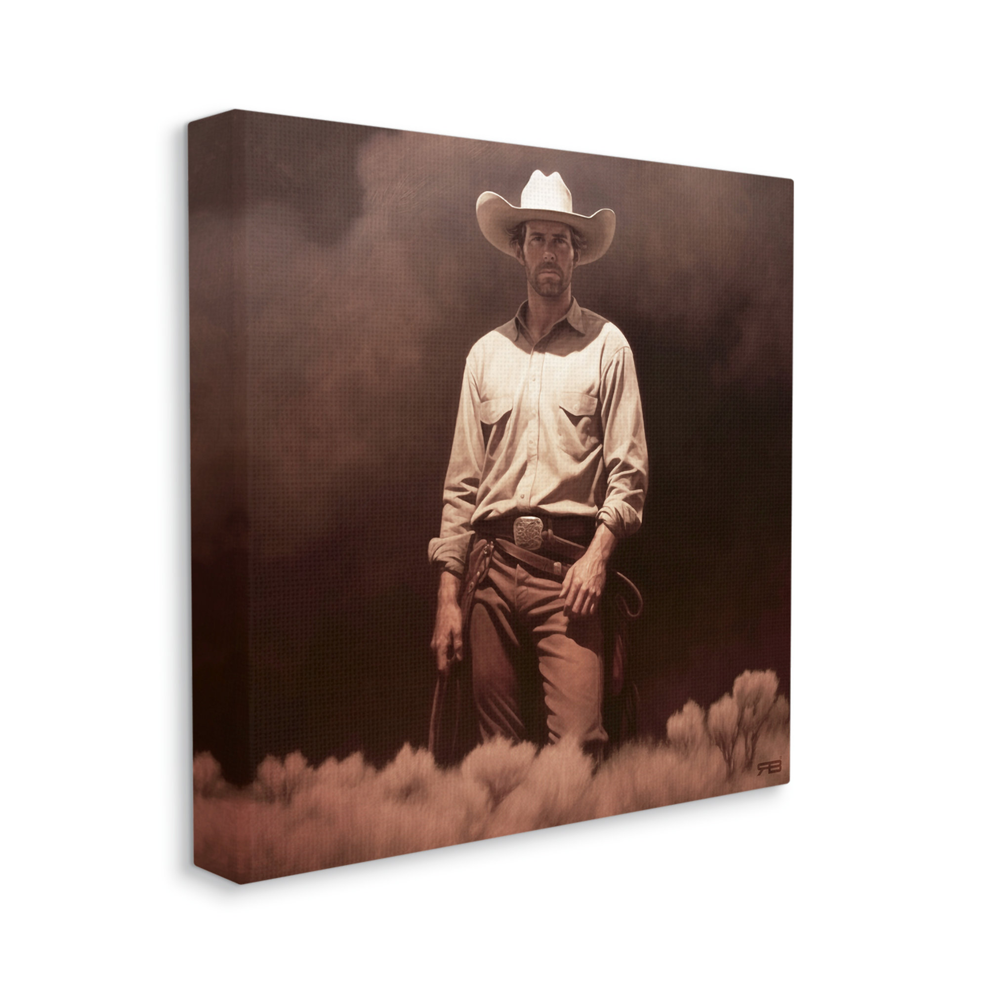 Winston Porter Cowboy Standing in Nature Canvas Wall Art by RB ...