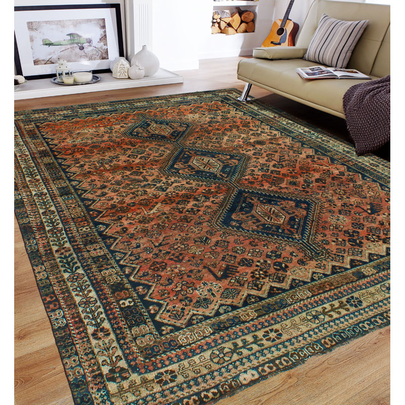Isabelline Fine Vintage Andrea Rust Rug | Wayfair