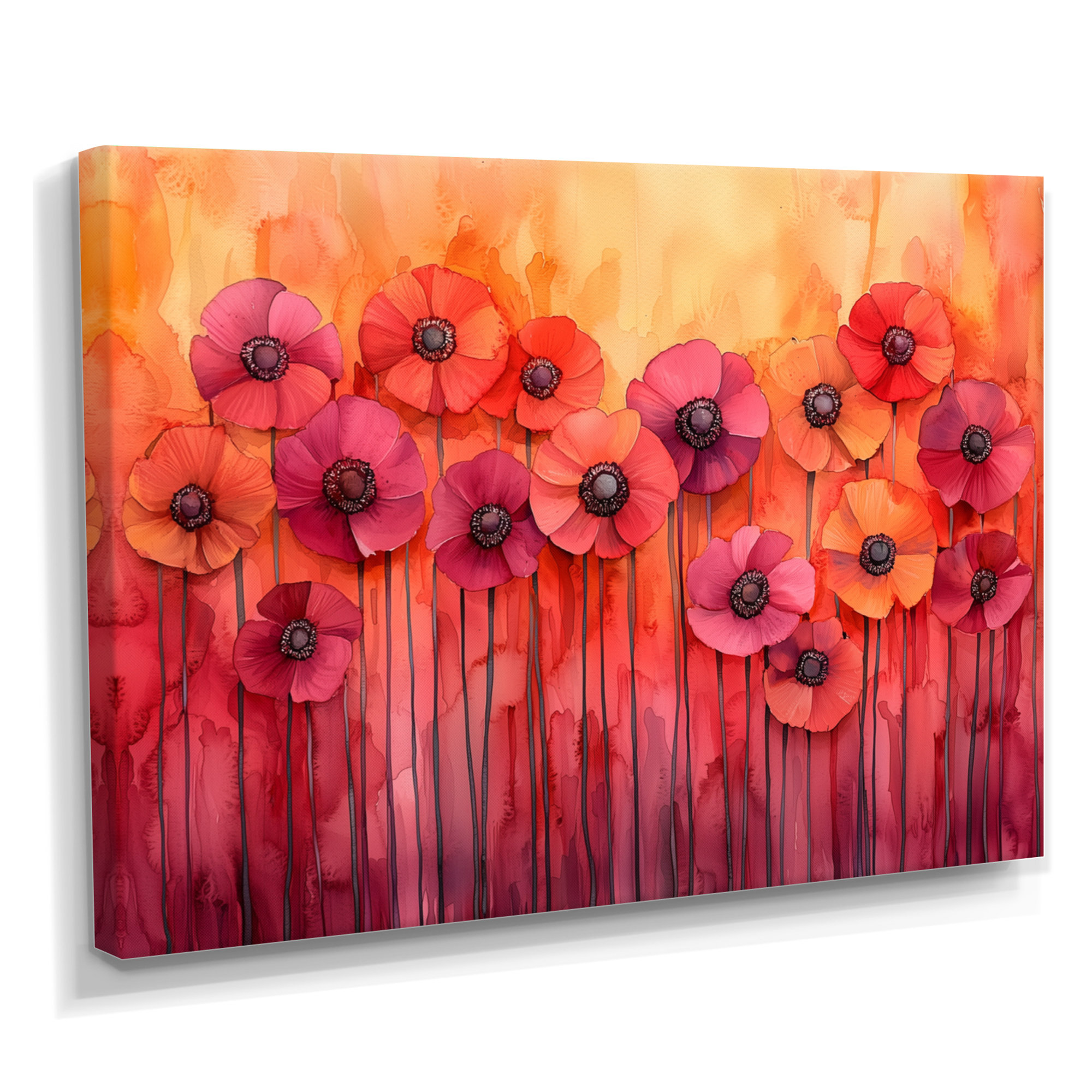 Winston Porter Keziah Sunset Hues Of Violet Flowers - Violets Large ...