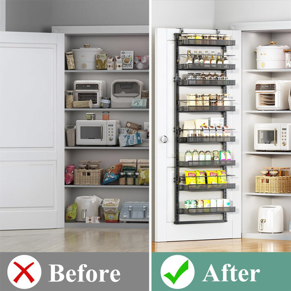 Rebrilliant Pantry Door Spice Rack Organizer - 8 Tier Over The Door ...