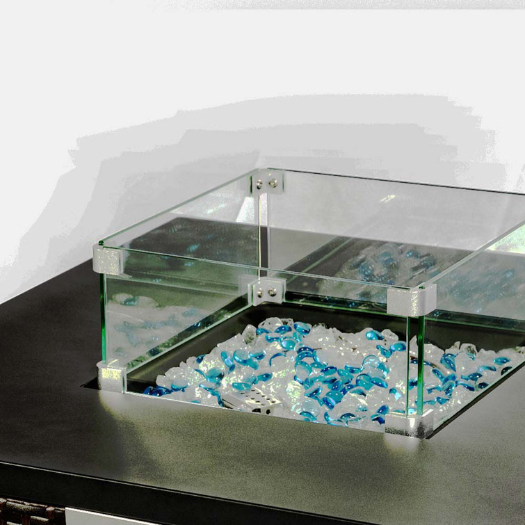 Wateday 14.4'' Square Flame Guard (Glass) | Wayfair