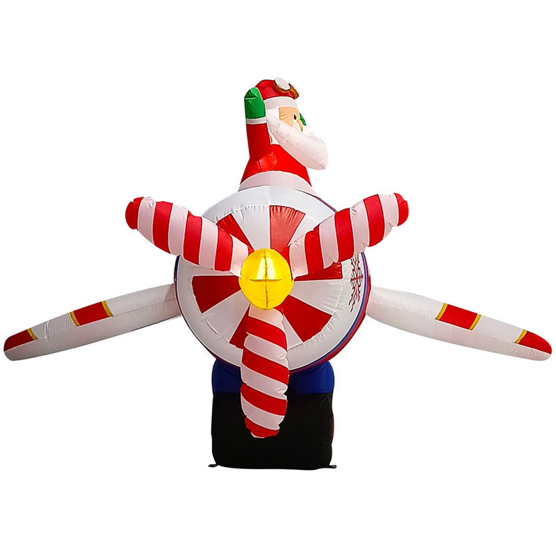The Holiday Aisle® Animated Flying Santa Claus Inflatable "& Reviews ...