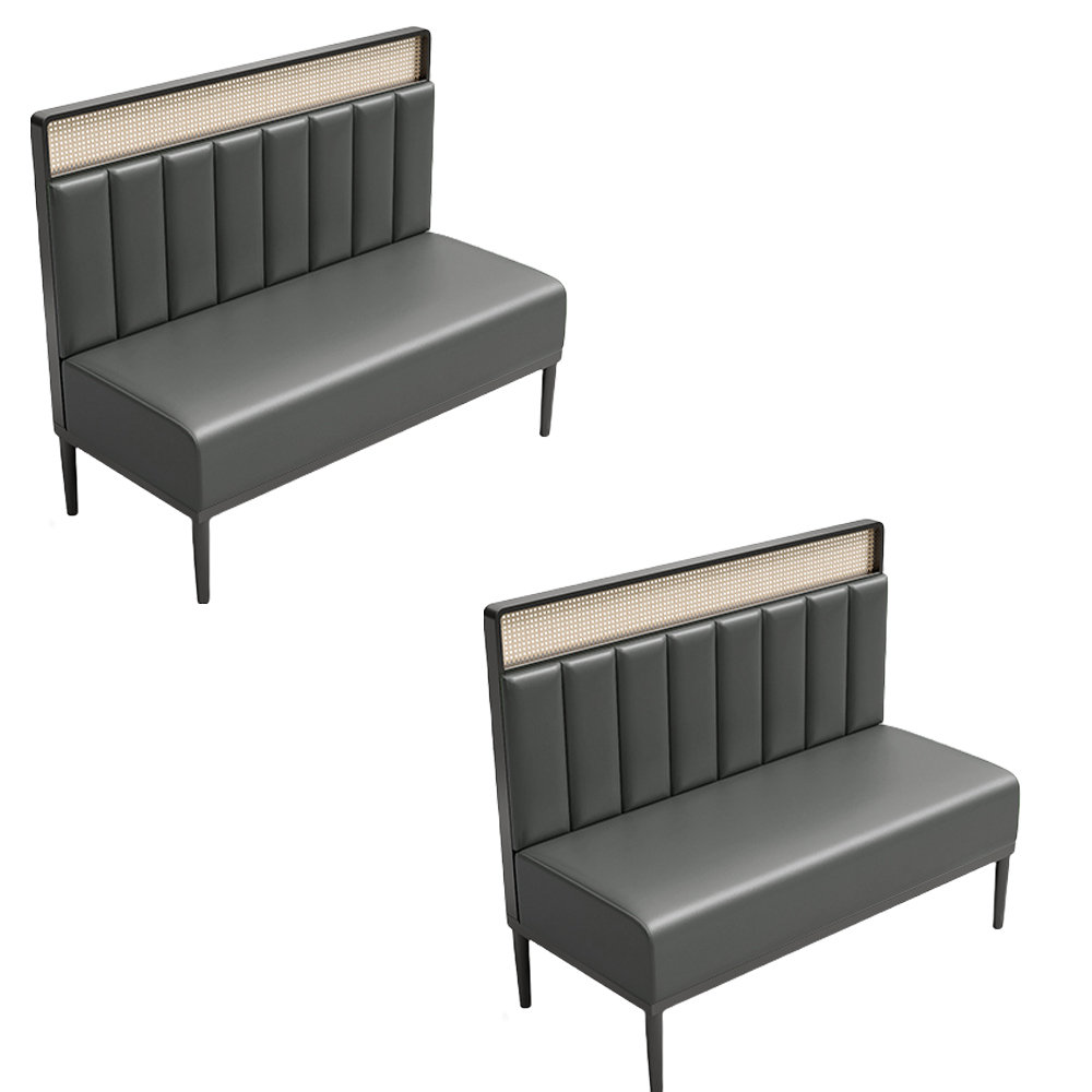 Canadian Linen Modern Simple Dining Room Bench For Two Faux Leather ...