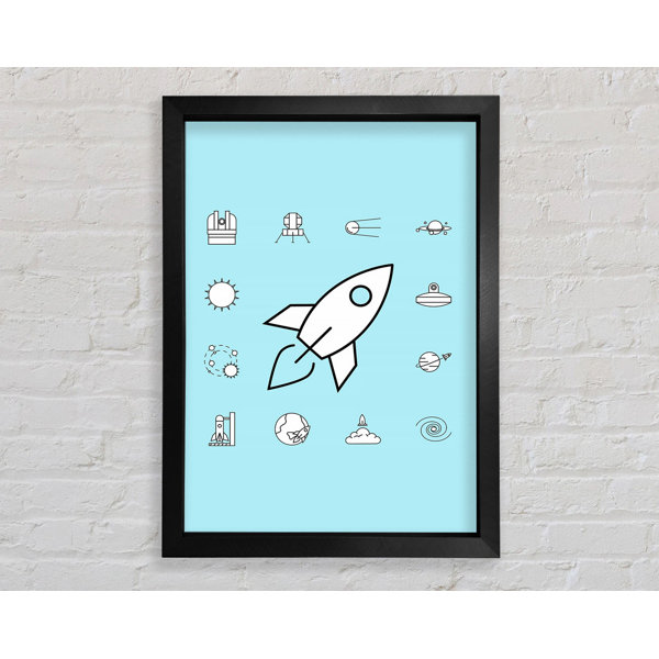 Isabelle & Max Rocket Blast Blues - Single Picture Frame Print ...