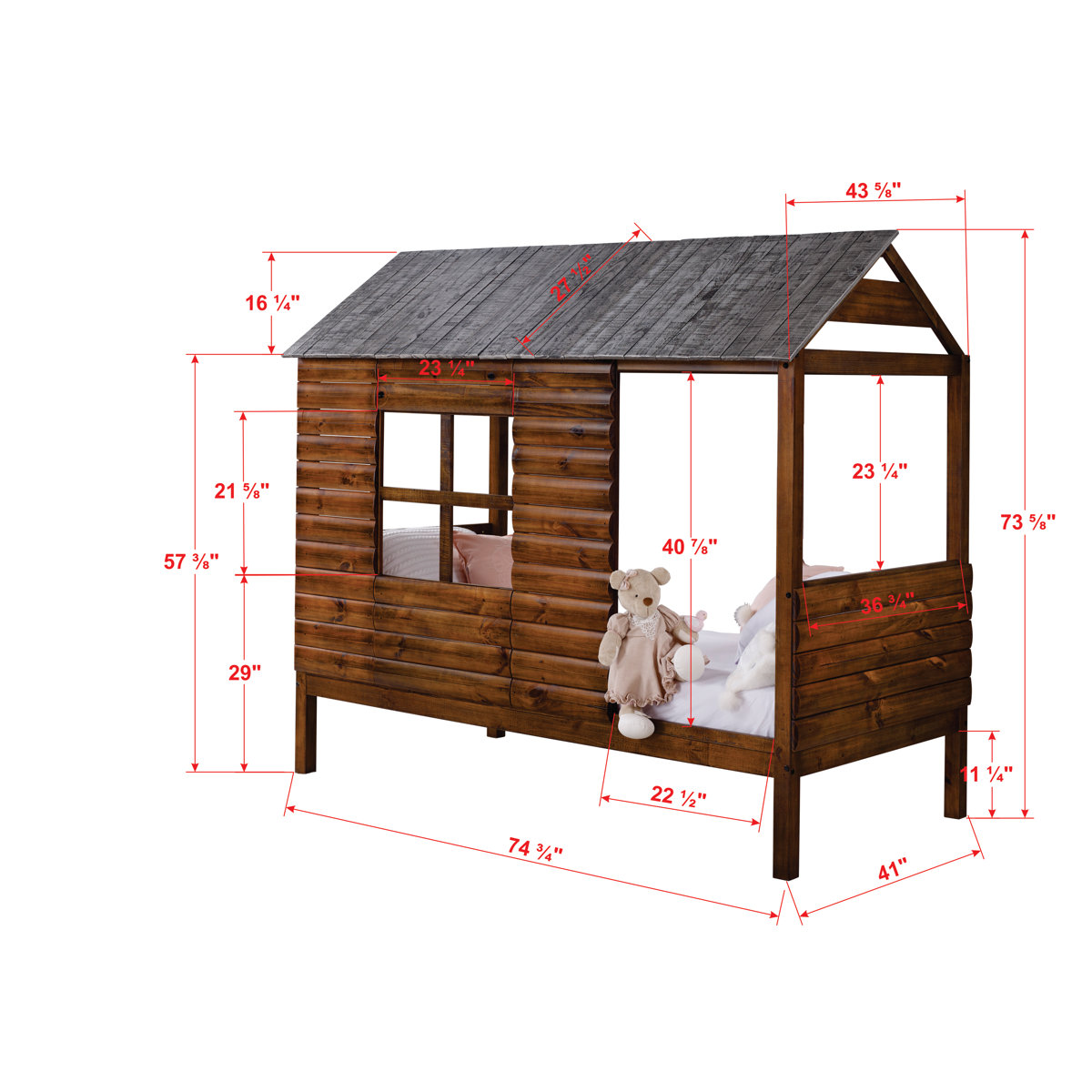 Zoomie Kids Magana Twin Solid Wood Platform Loft Bed by Zoomie Kids ...