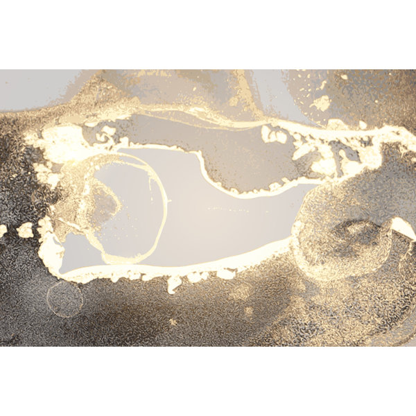 Mercer41 Fhyn " Grey Marble Texture " Painting Print | Wayfair