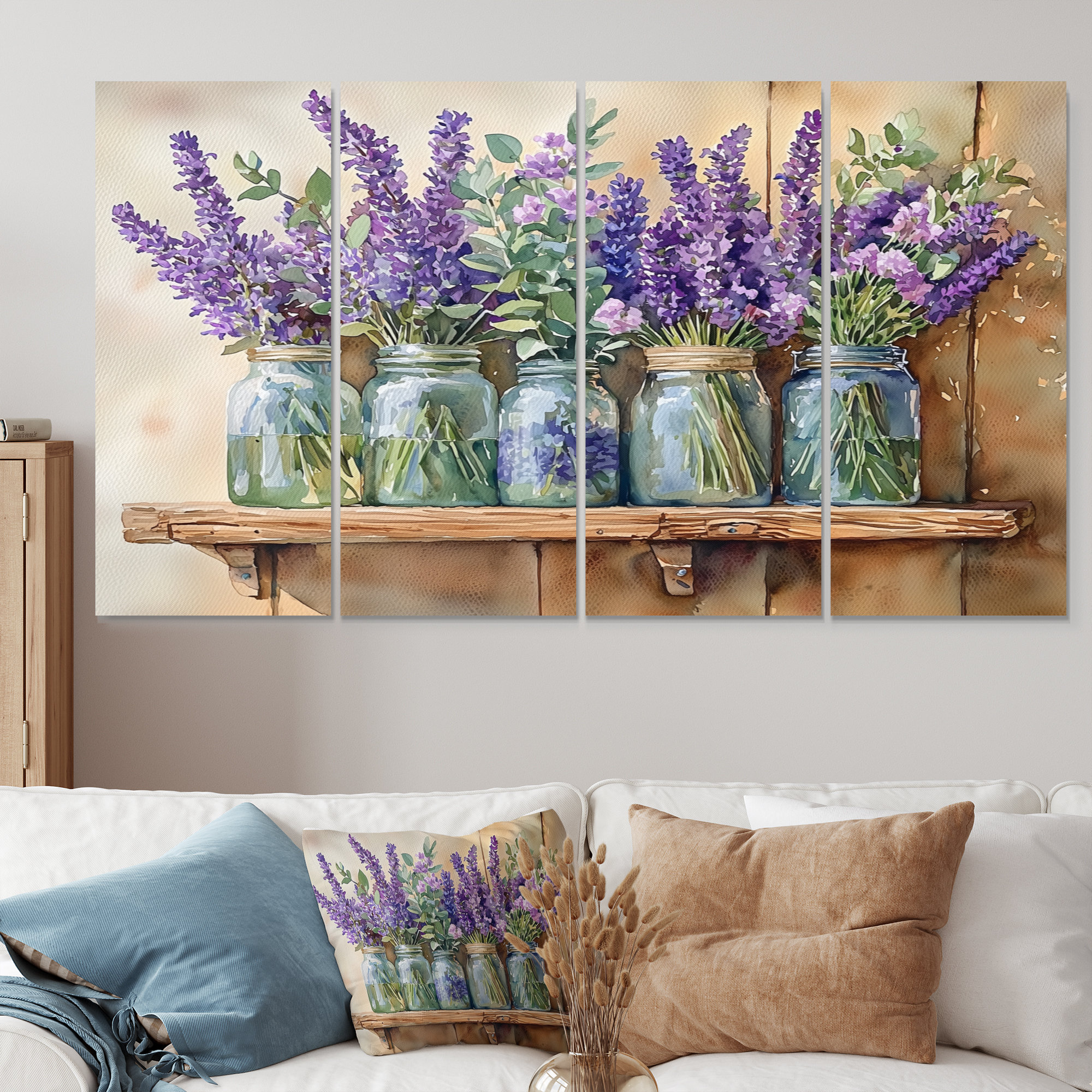 Design Art Lavender And Rosemary Bouquet III - Lavender Wall Decor ...