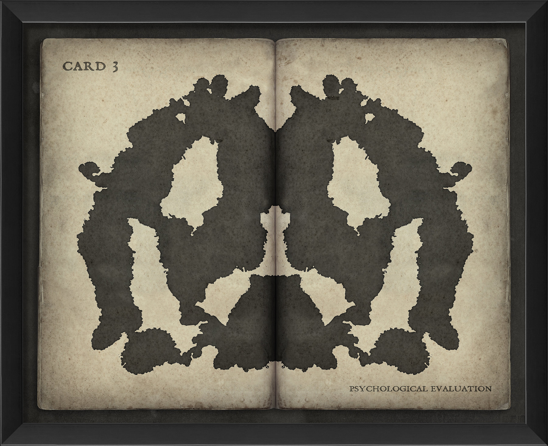 Williston Forge 'Ink Blot Card 3' Framed Graphic Art Print | Wayfair