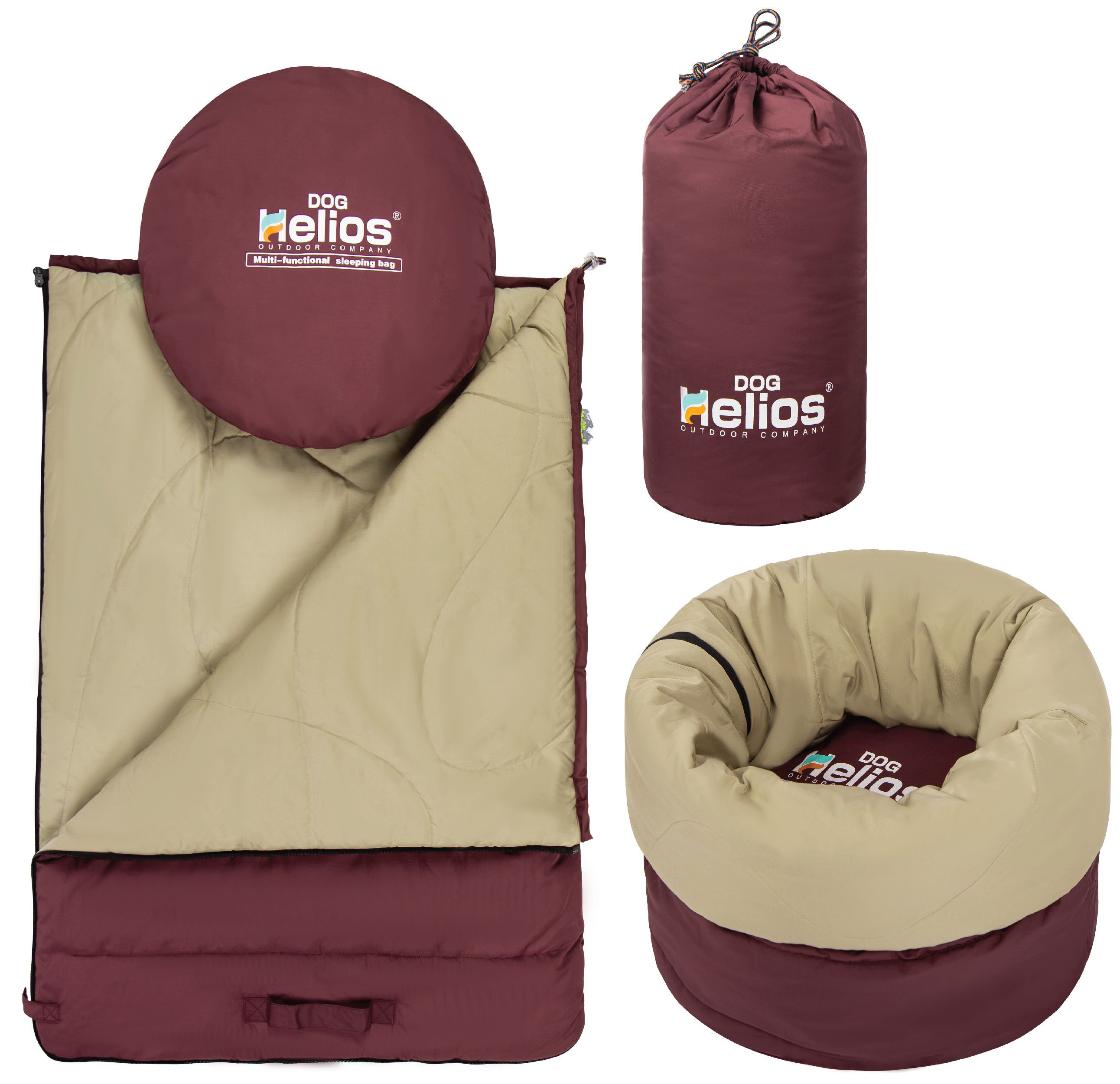 Dog Helios 'Switch-Back' 2-in-1 Convertable Travel Dog Mat and Rounded ...