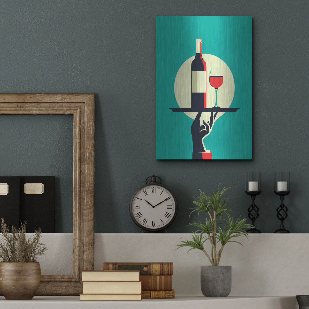 Ebern Designs 'Red Wine' by Omar Escalante Metal Wall Art | Wayfair