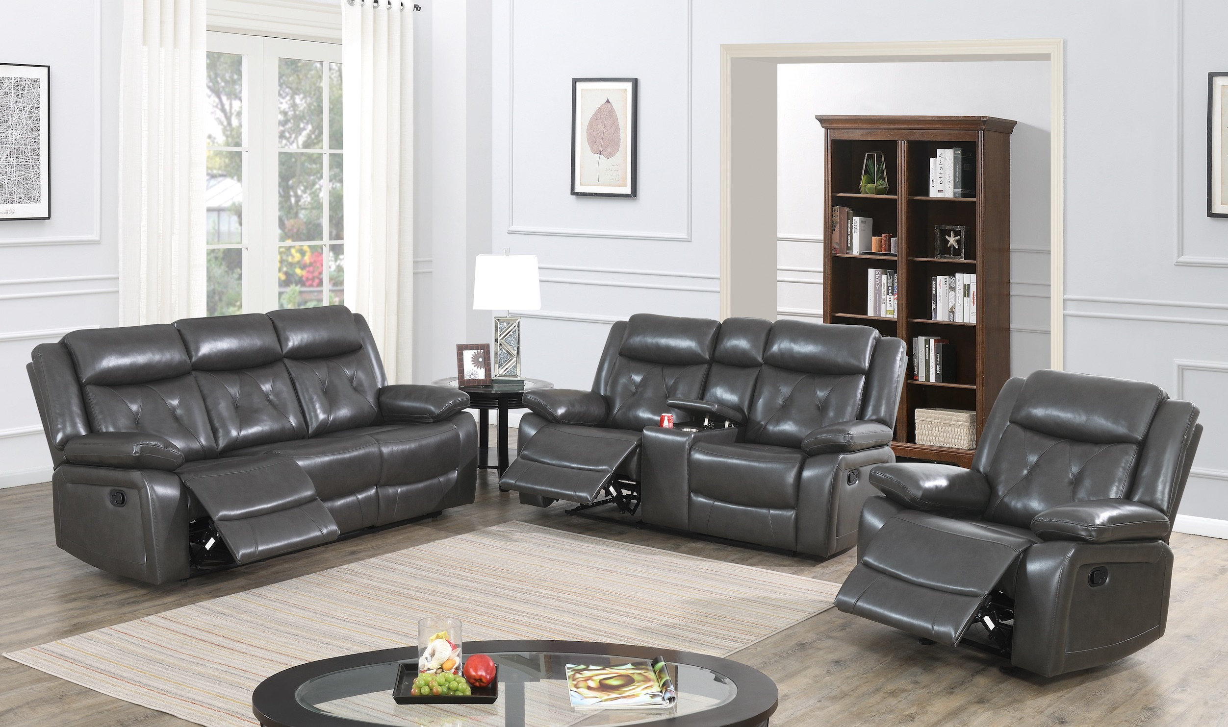 Interesting Faux Leather Living Room Set Photos