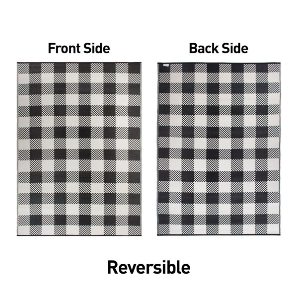 Laurel Foundry Modern Farmhouse® Kaydence Gingham Black/Ivory Indoor ...