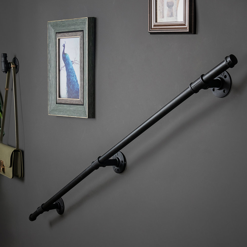 ATT Loft Pipe Industrial Stair Railing Indoor & Reviews | Wayfair