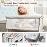 Zoomie Kids Baby Bassinet, Bedside Sleeper For Baby With Wheels And ...