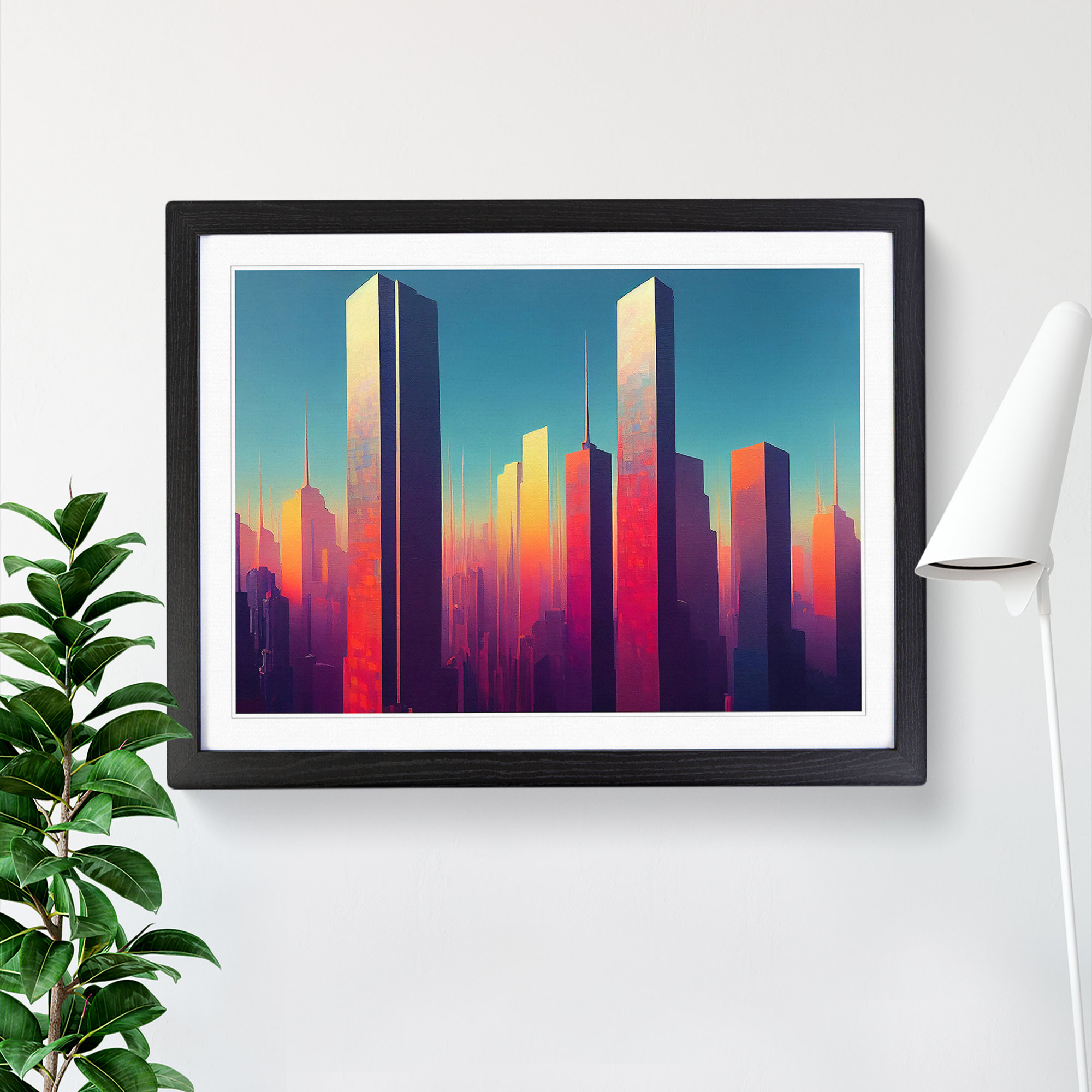 17 Stories Glamorous City Skyline Architecture - Picture Frame Graphic ...