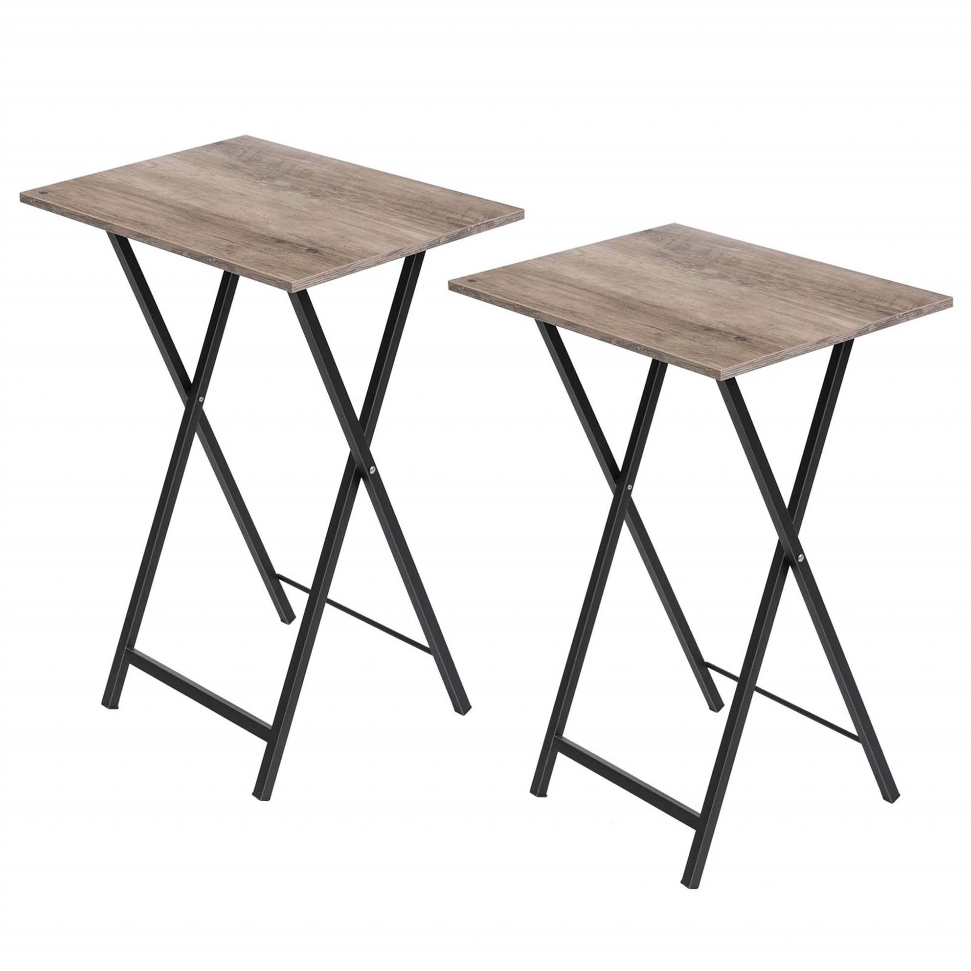 17 Stories Set Of 2 Folding Side Tables For Small Space | Wayfair