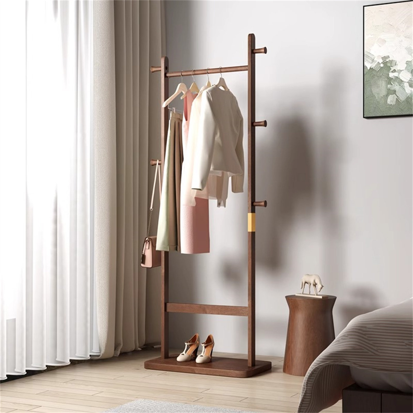 Thrones Designs Simpliwood Solid Wood Clothes Stand - Wayfair Canada
