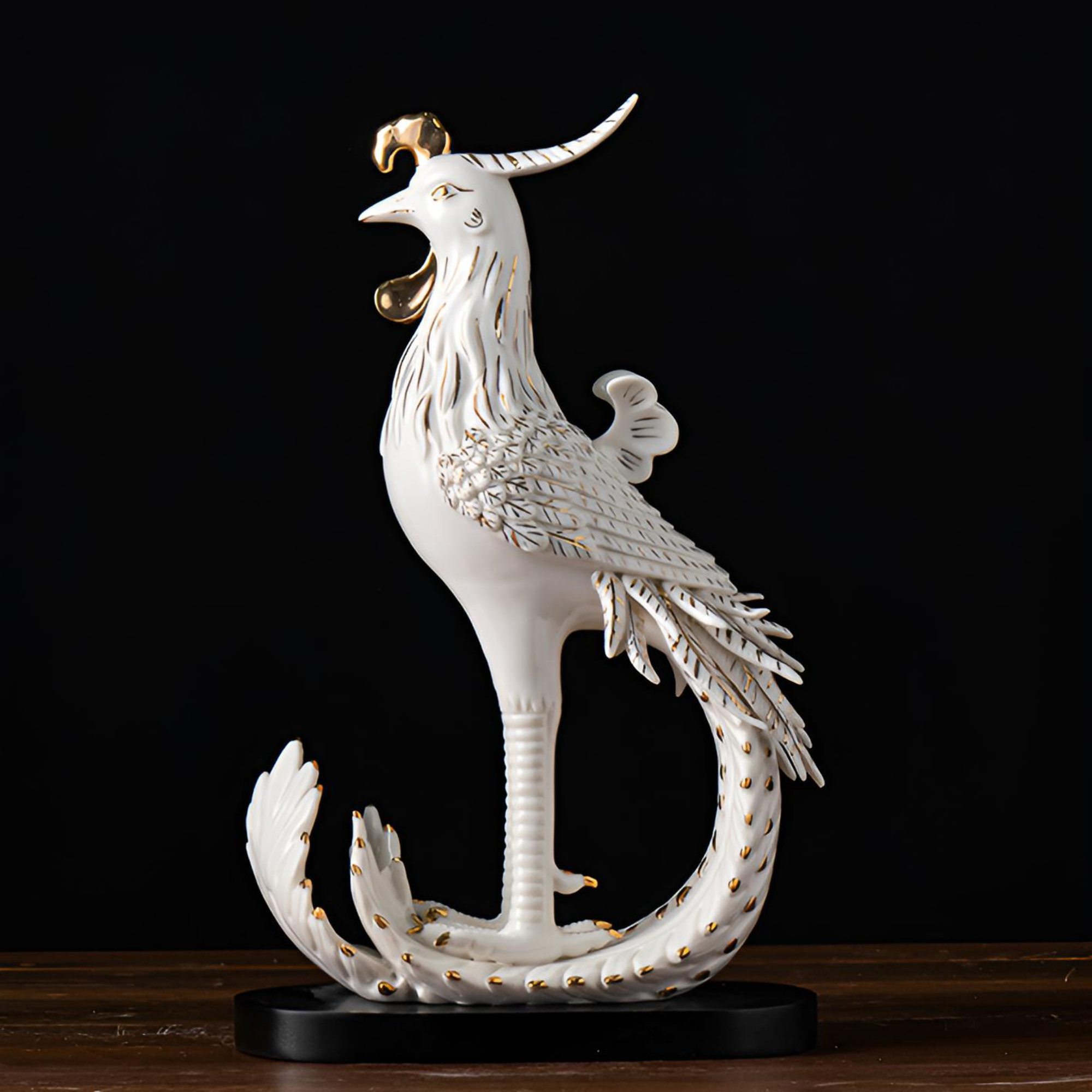 lingfan Exquisite Ceramic Phoenix Sculpture For Home Decoration | Wayfair