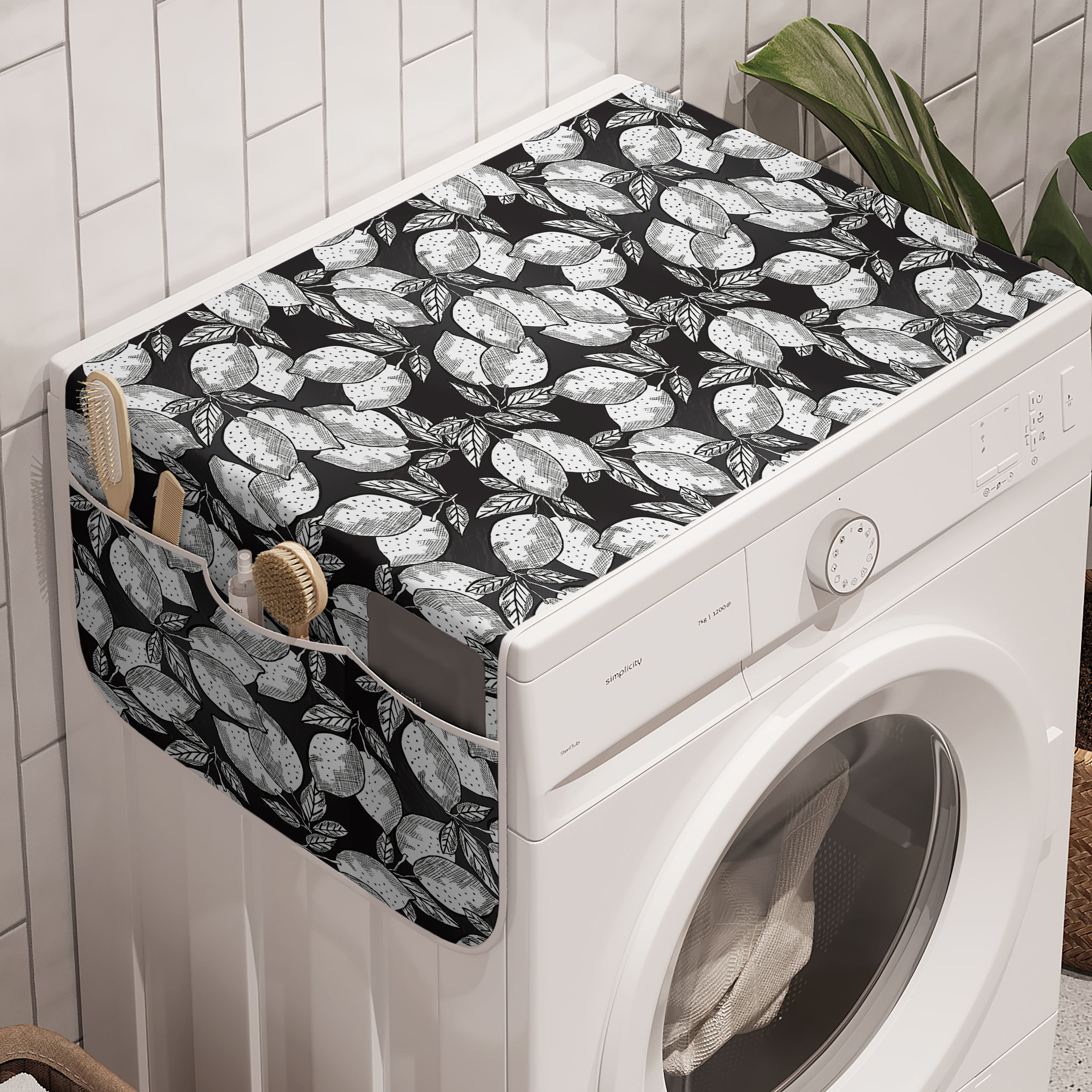 East Urban Home Lemon Washing Machine Organizer Pack of 2 47" x 18.5 ...
