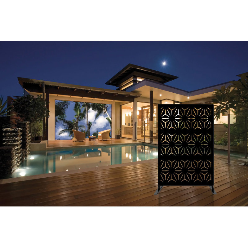 e-Joy 6.5 ft. H x 4 ft. W Metal Privacy Screen | Wayfair