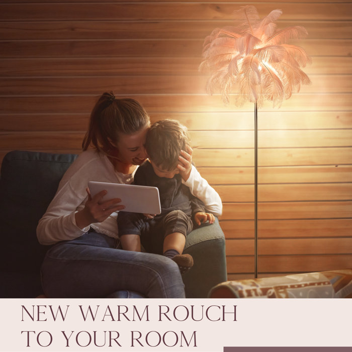 Willa Arlo Interiors Lismore 63'' Brass LED Novelty Floor Lamp with ...