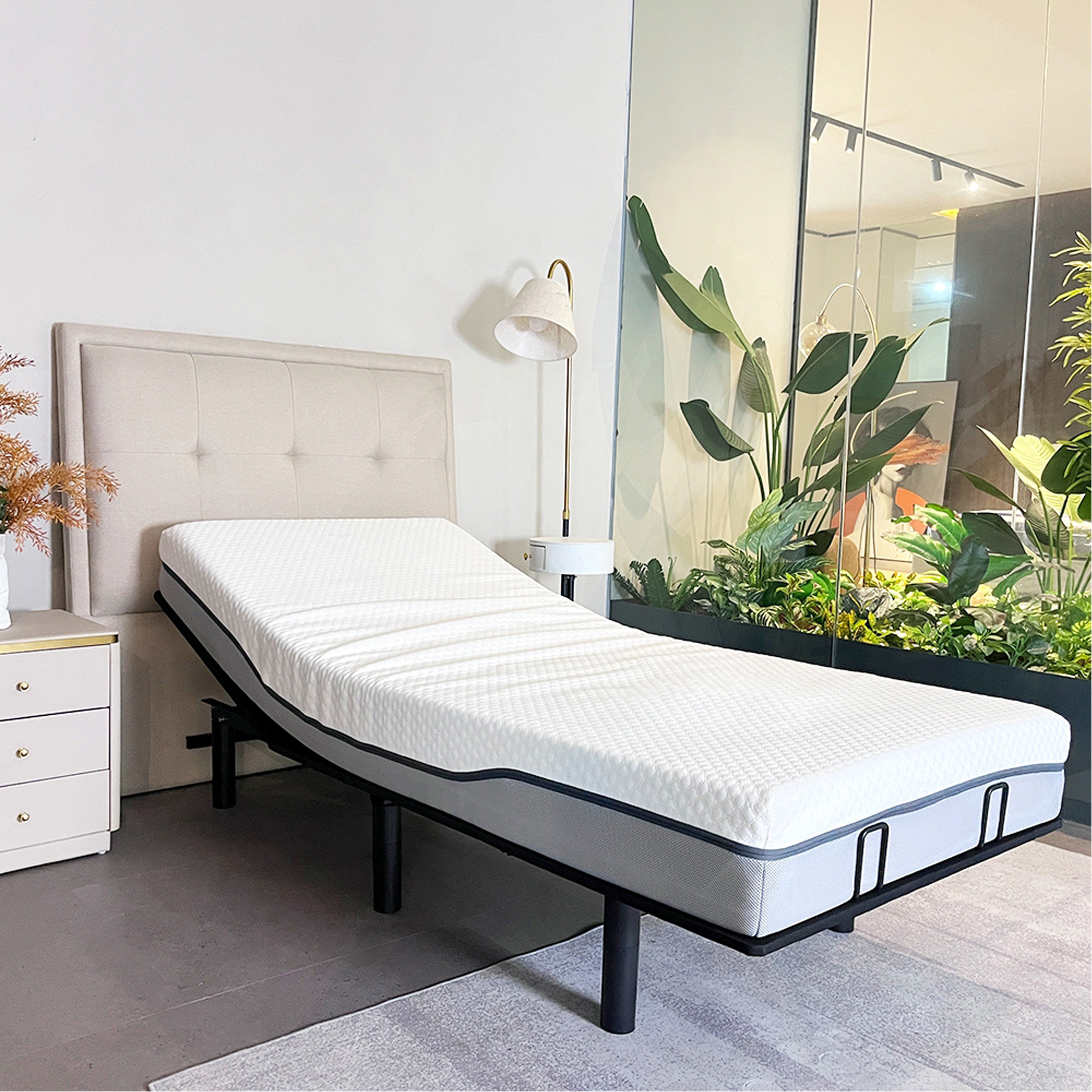 HONGHELEWANG J300 Adjustable Bed Base Frame - Twin XL - Head And Foot ...