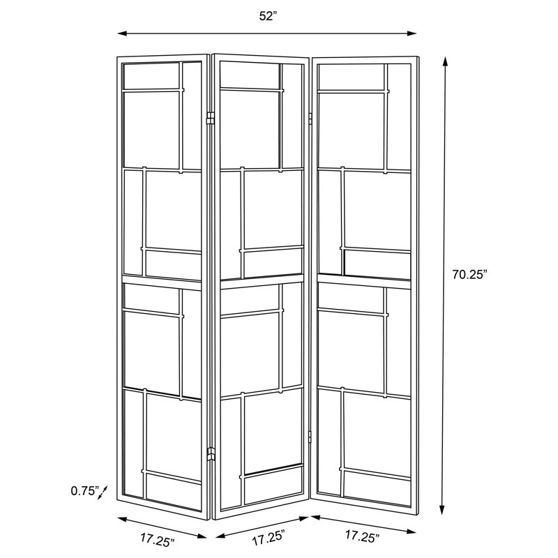 Ebern Designs Samatha 3 Panel Room Divider & Reviews | Wayfair