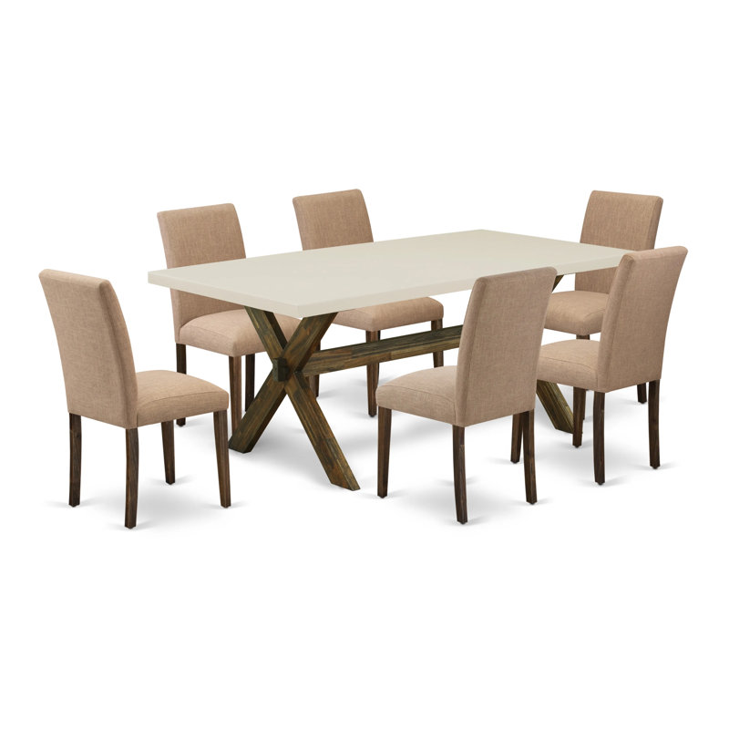 Greyleigh™ Colyt 7 - Piece Solid Wood Trestle Dining Set & Reviews ...