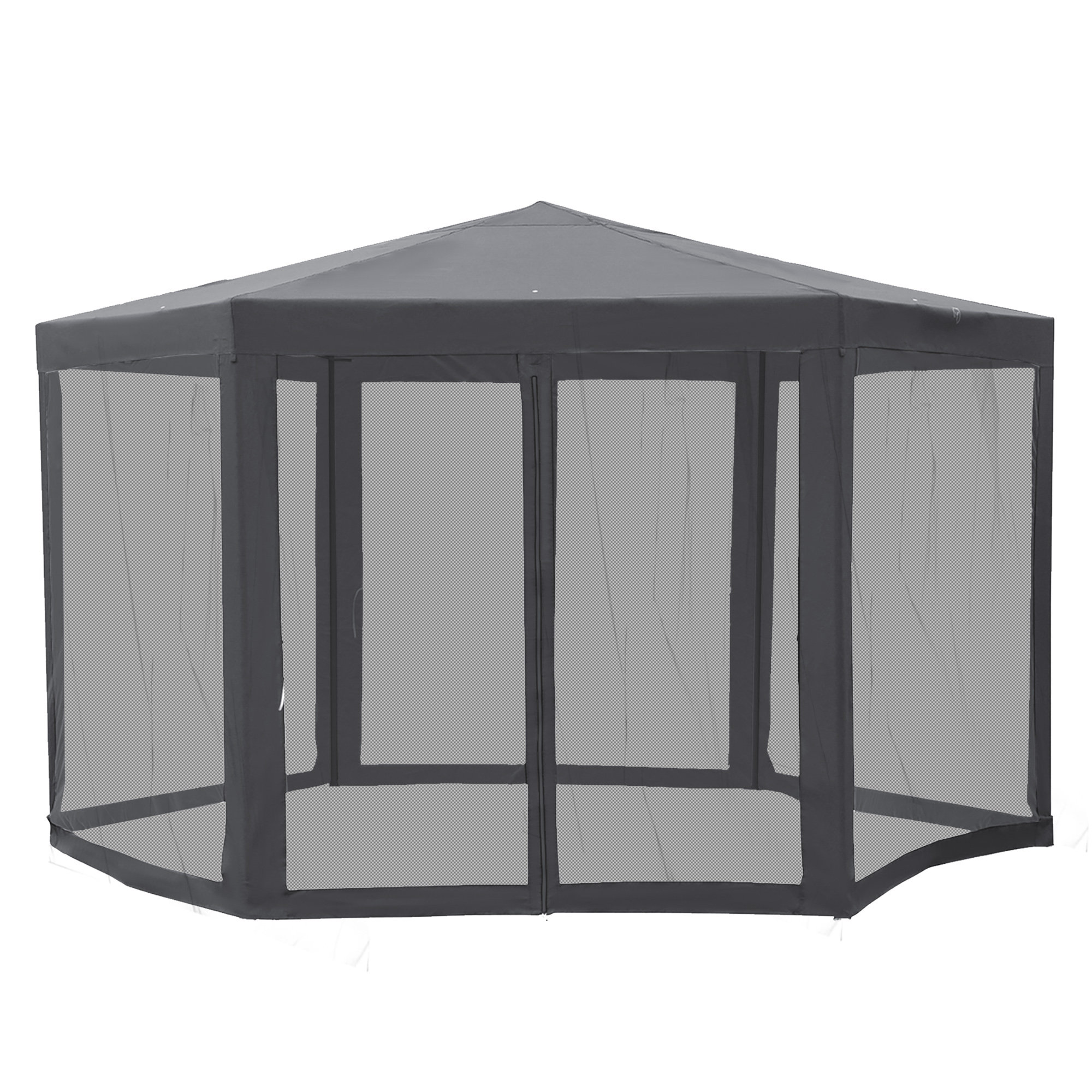 Outsunny Φ13'' Hexagon Patio Gazebo Tent Garden Party Outdoor Activity ...