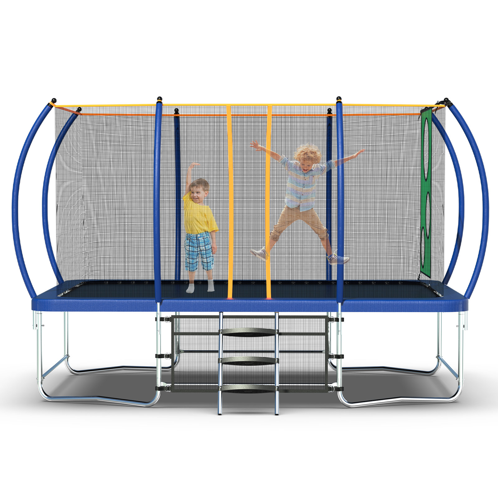 Mersco 8*14 FT Rectangular Trampoline for Kids with Ladder,Enclosure ...