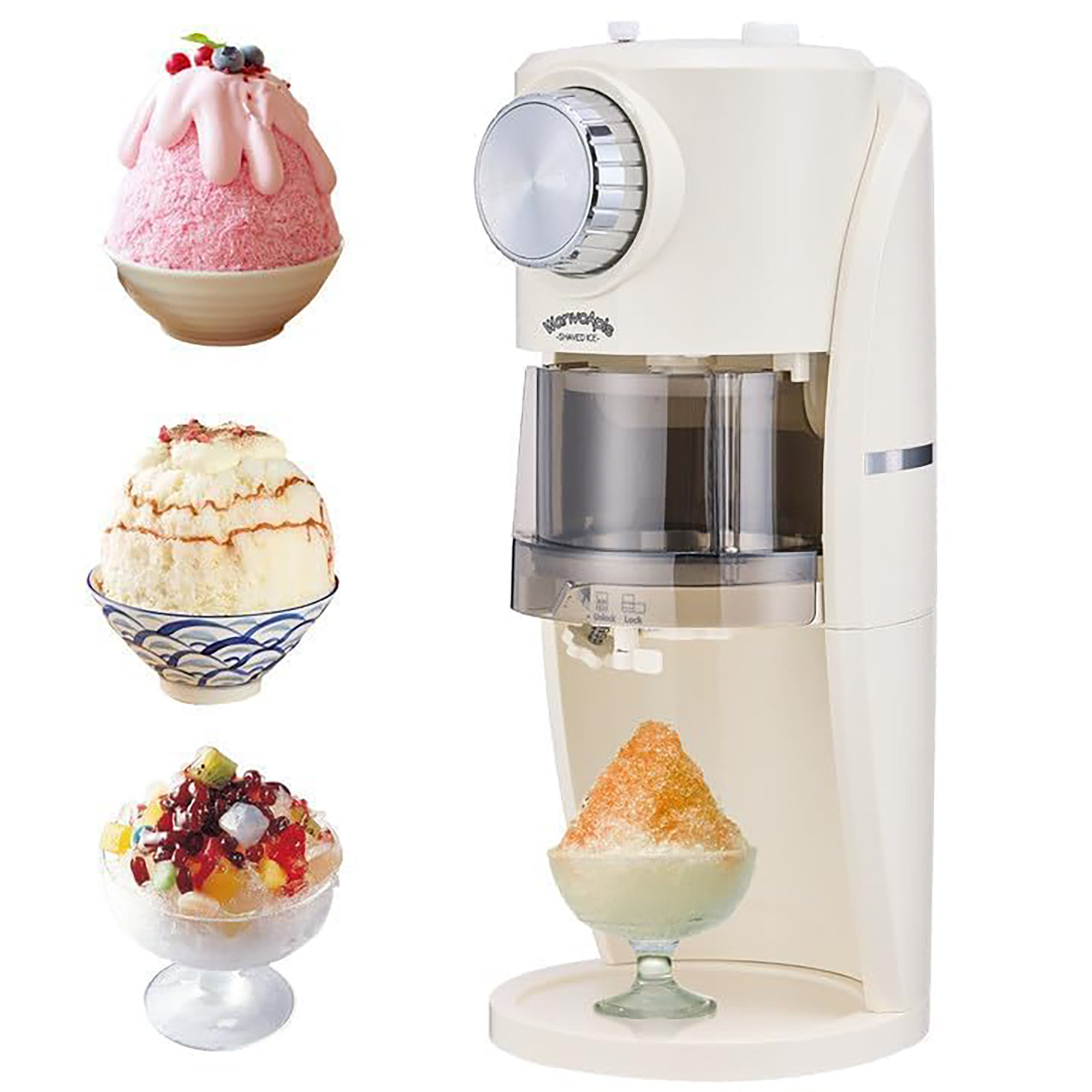 ONFRJFVR Homemade shaved ice, ice cream, slushy shaved ice machine ...