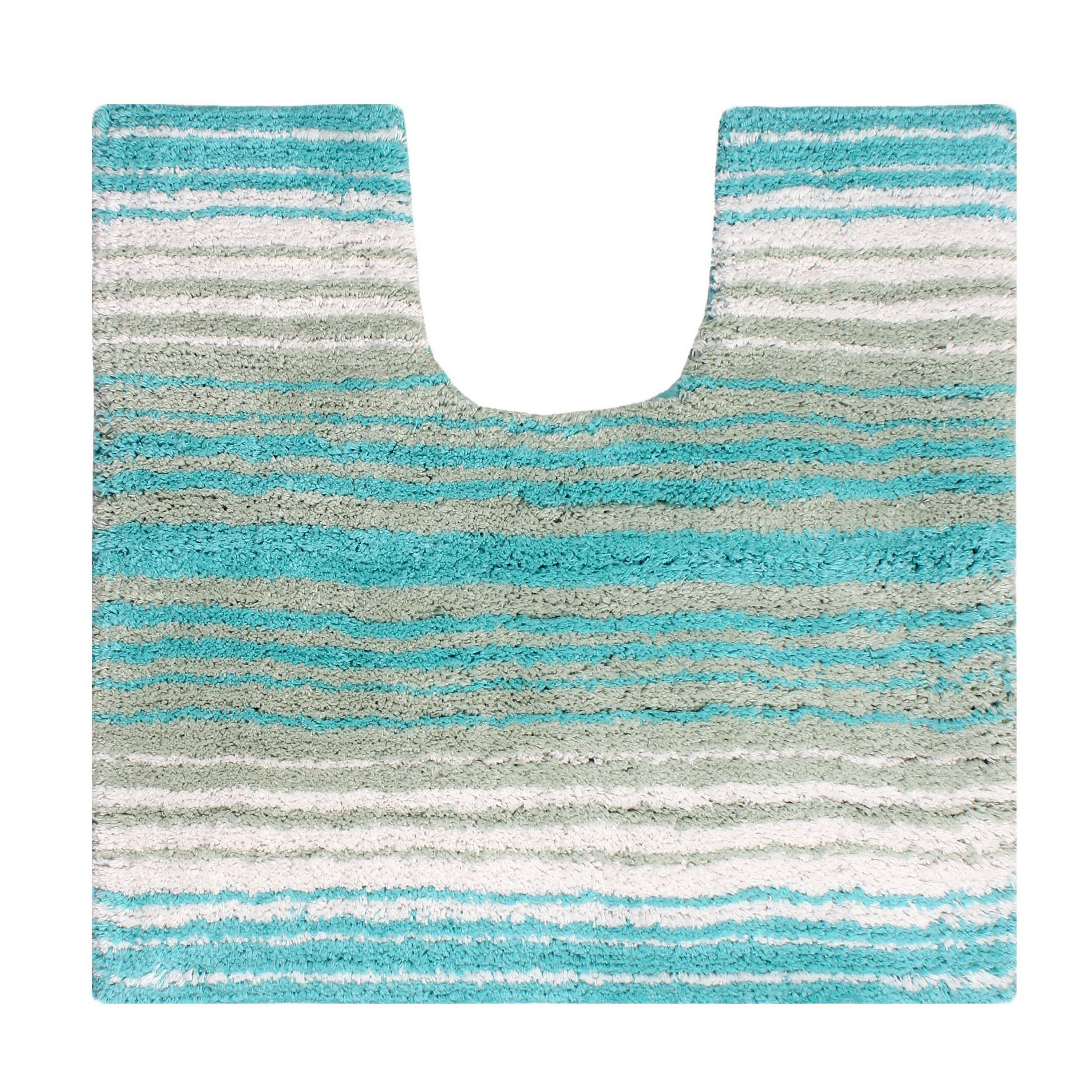 Rosecliff Heights Hazlehurst U-shaped 100% Cotton Non-Slip Striped Bath ...