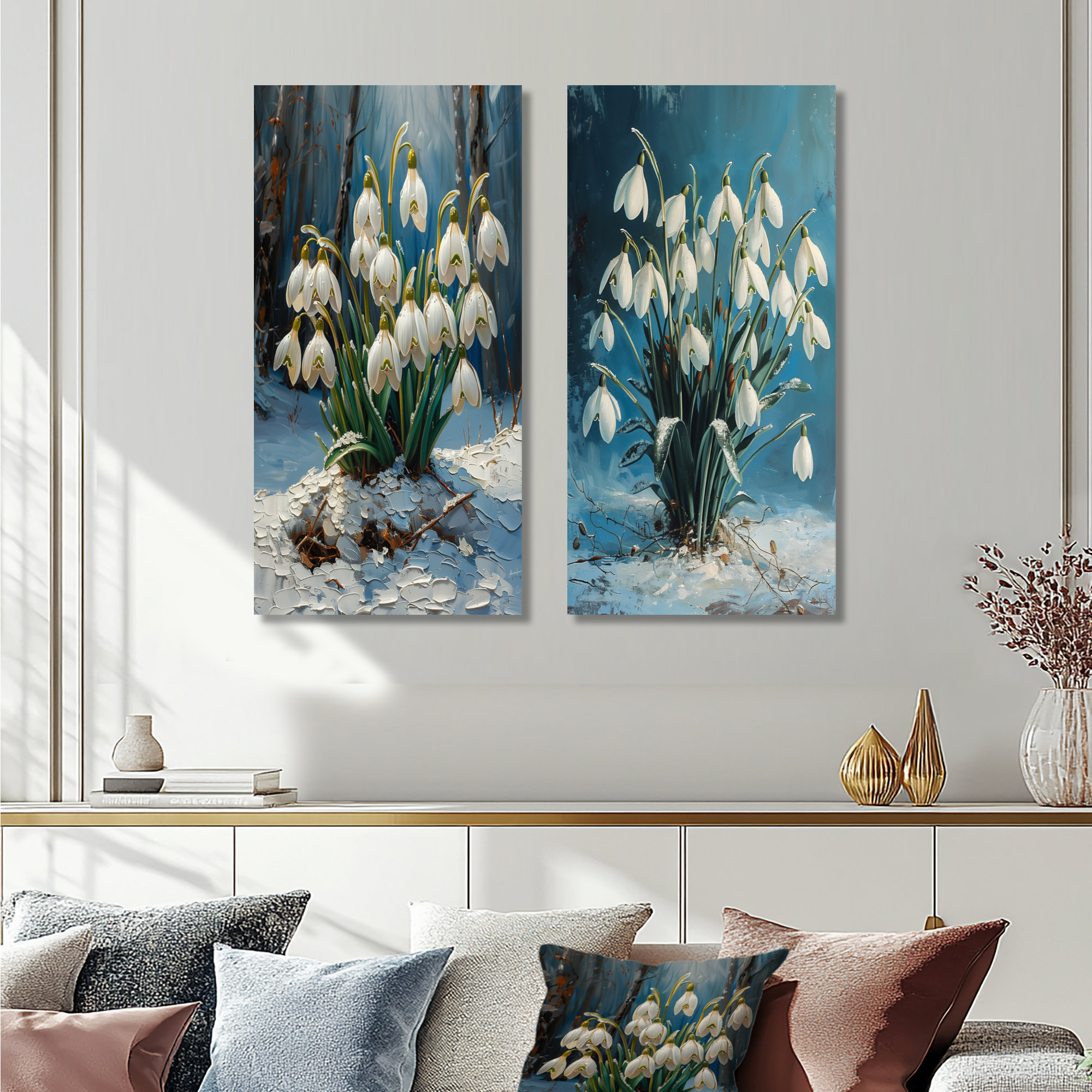 Winston Porter White Blue Ice Snowdrop Queen Of Winter I - Snowdrops ...