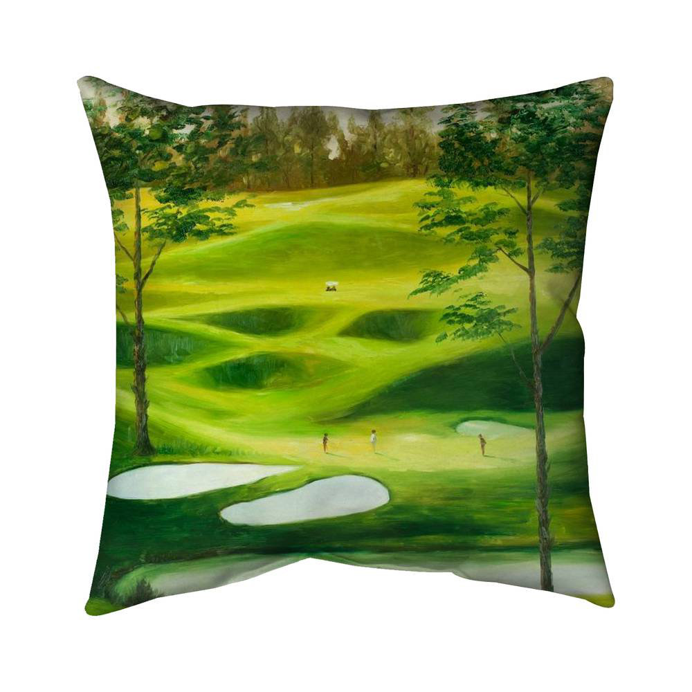 Begin Edition International Inc. Big golf course - 20"x20" Throw pillow ...