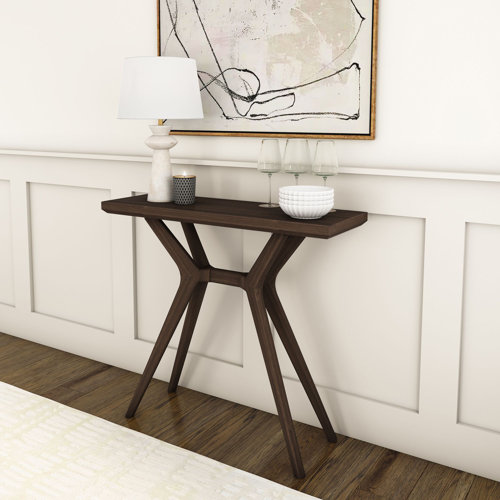 George Oliver Muhsina Cross Leg Console Table (36in / 910mm) & Reviews ...