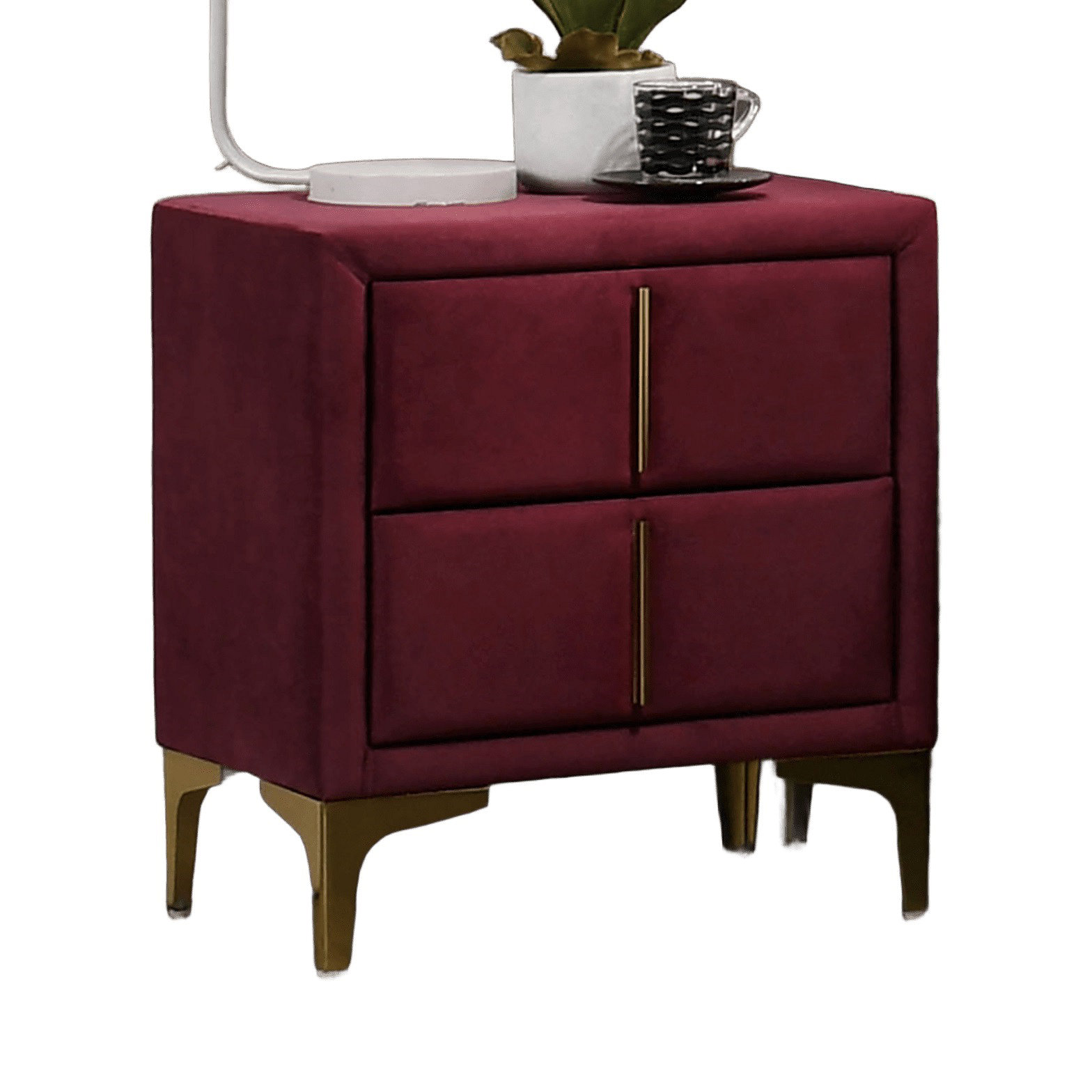 Ivy Bronx Coated 1pc Nightstand Bar Pull Handle Fully Upholstered ...