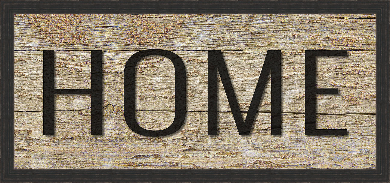 Ashton Wall Décor LLC 'Home Sign' Framed Textual Art on Canvas | Wayfair