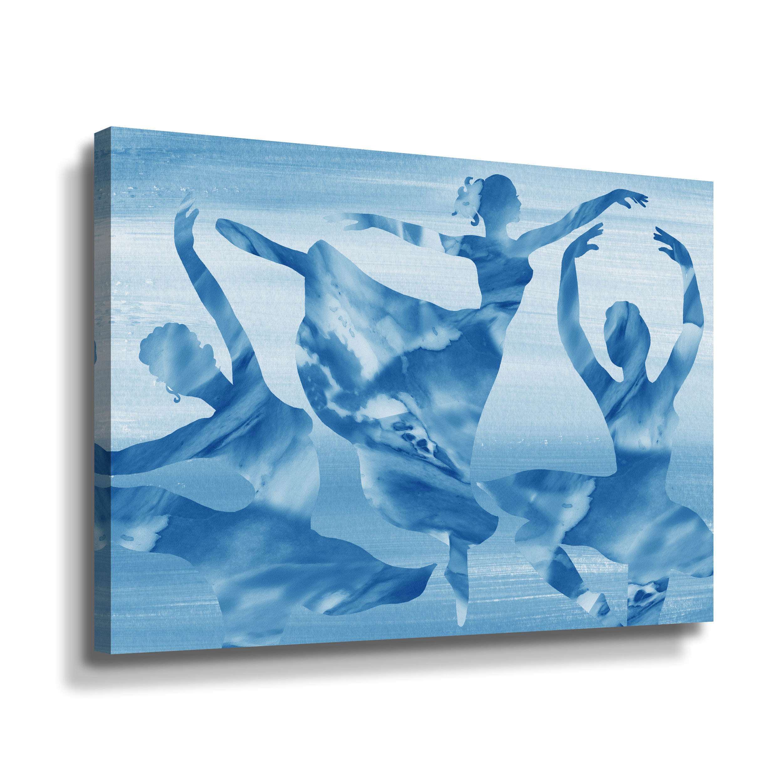 Gemma Violet Blue Dance Watercolor Ballerinas Silhouette Ballet ...