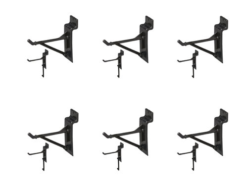 Jifram Easy Living 3 in. x 1 in. Black Plastic Slat Wall Hooks | Wayfair