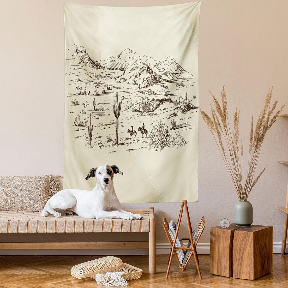 Bungalow Rose Western Tapestry Twin Size, Wild West Landscape ...