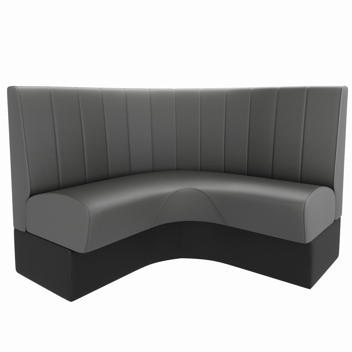 QA Group Curved Corner Booth - Stitched Channeling | Wayfair