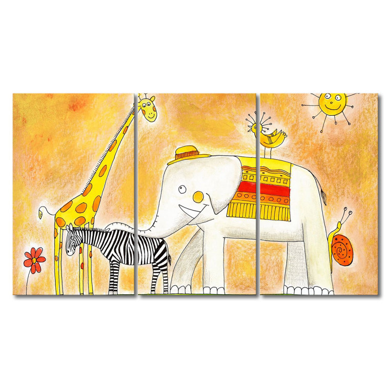 East Urban Home 3 Piece Stretched On Wooden Frame Graphic Art on ...